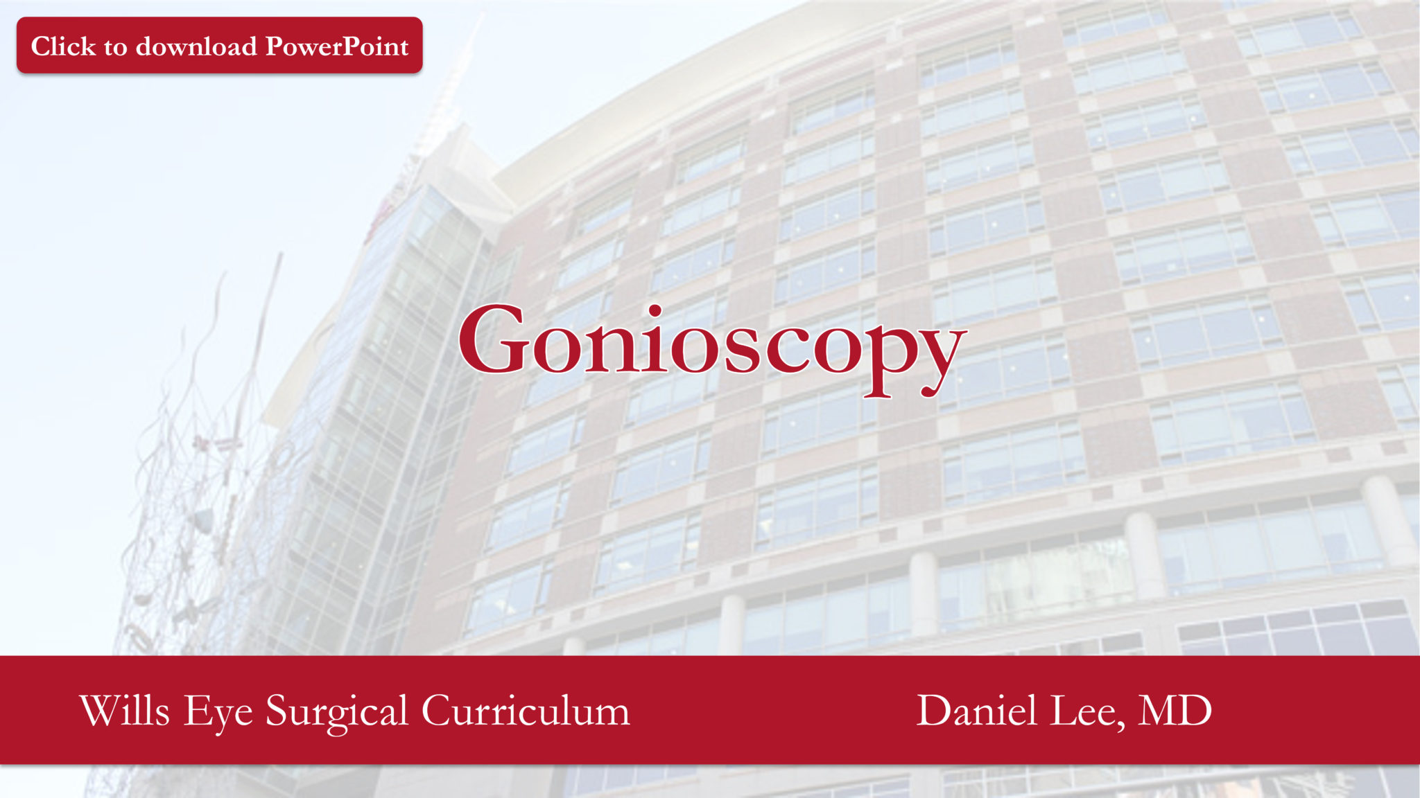 Gonioscopy - Wills Eye Library